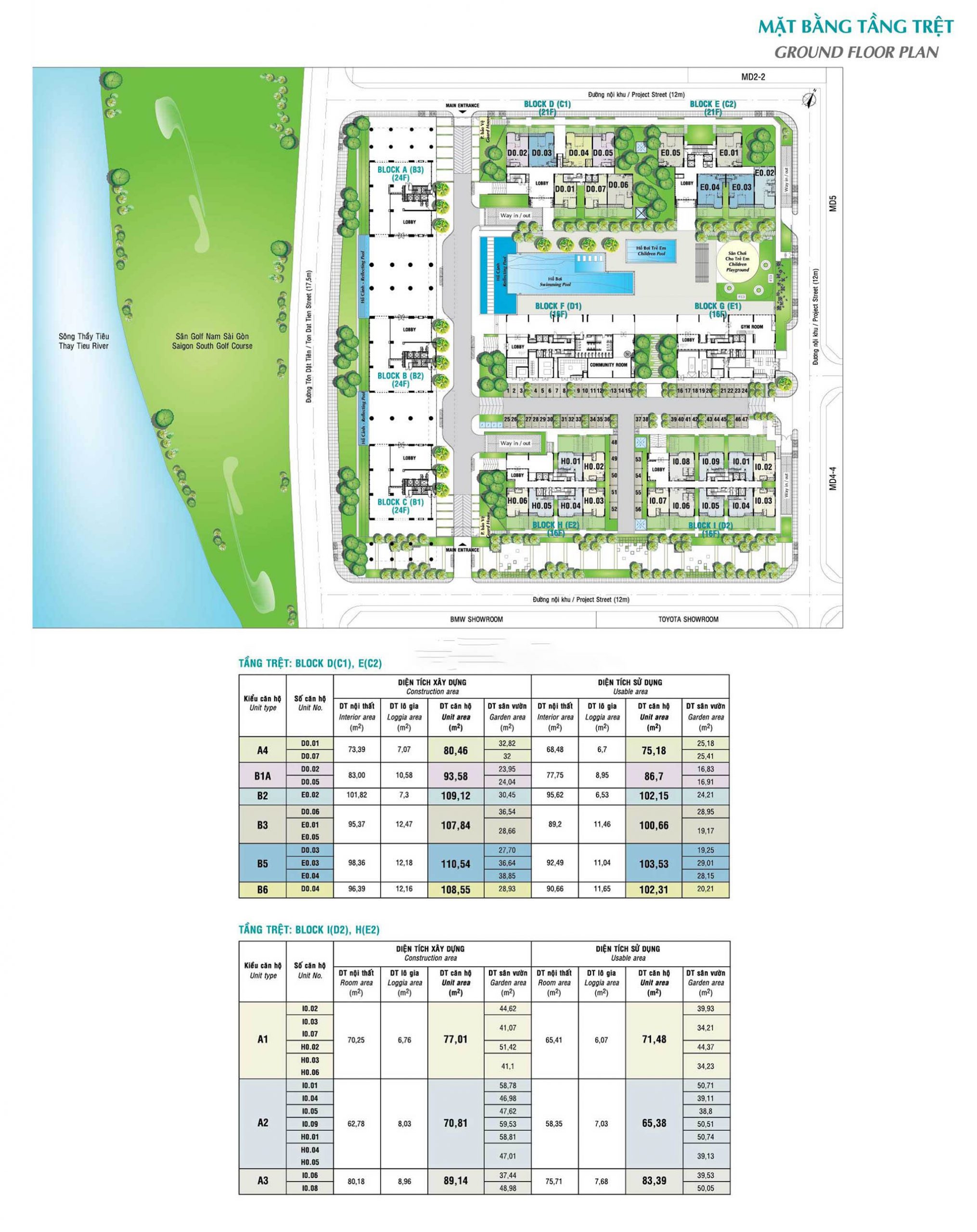 Mặt bằng layout căn hộ Scenic Valley Phú Mỹ Hưng - Tường Phát Land